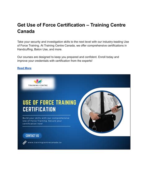 Ppt Get Use Of Force Certification Training Centre Canada
