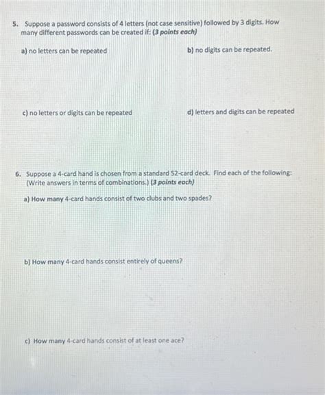 solved 5 suppose a password consists of 4 letters not case
