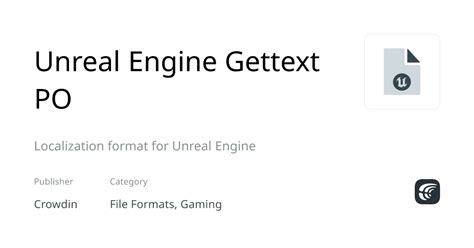 unreal engine gettext po file localization