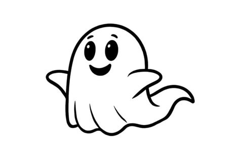Ghost Outline Free Printable Ghost Template