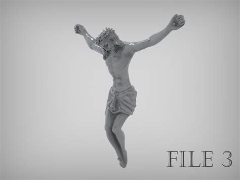 Jesus Crucifix Is Ready For Prototyping STL 3D Model 3D Printable