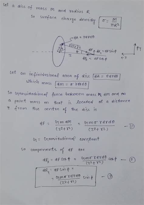 consider a thin uniform disk of mass m and radius r a mass m is