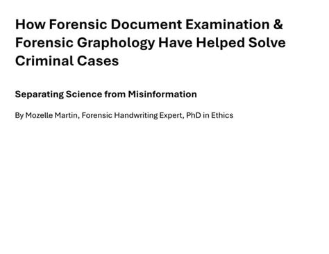Forensic Document Examination And Forensic Graphology Slideshare Pdf