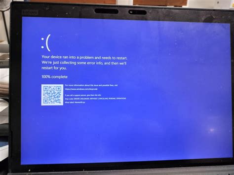 Thinkpad X1 Tablet Gen 3 Stuck On Bsod Screen After Lenovo Bios Update R Thinkpad