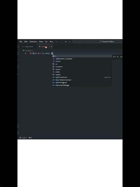 For Loop Javascript Javascript Shorts Html Youtube