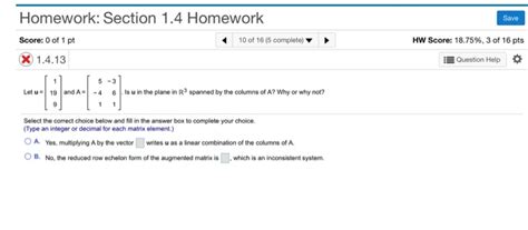 Solved Homework Section 1 4 Homework Save 10 Of 16 5