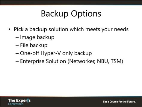 Ppt Storage Backup And Recovery Considerations In Hyper V Powerpoint