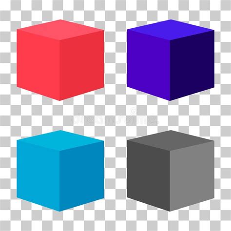 Set Of Isometric Cube Design Web Modern Concept Icon Geometric Vector Illustration Stock