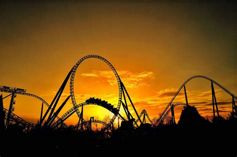Europa Park Sunset Roller Coasters And Thrills