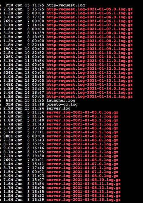 How To Purge The Presto Logs By Configuration · Issue 15612 · Prestodbpresto · Github