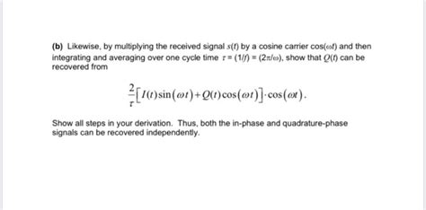 Solved To Investigate The Demodulation Of Orthogonal