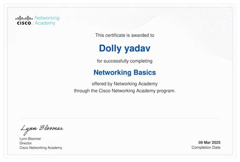 Networking Cisconetworkingacademy Certification Learning… Dolly Yadav
