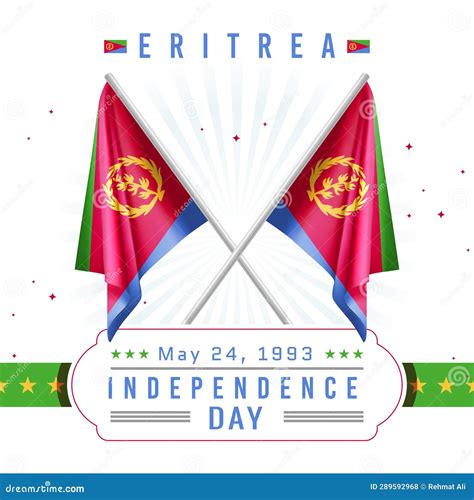 Independence Day Of Eritrea With Flag Stock Illustration Illustration Of Abstract America