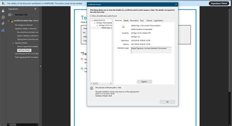 [validation] adobe sign documents untrusted adobe support community
