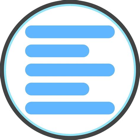 Horizontal Left Align Flat Circle Icon 38835403 Vector Art At Vecteezy