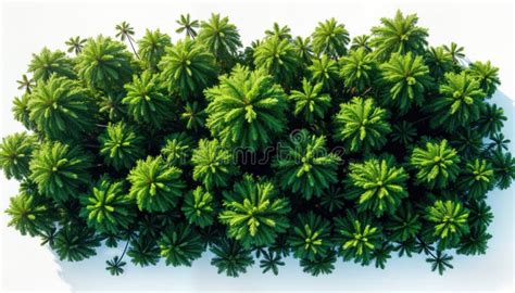 Dense Tropical Forest Canopy Seen From Above Lush Green Vegetation