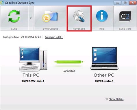 advanced settings codetwo outlook sync user s manual
