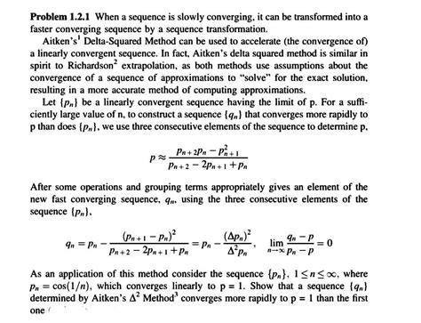 solved problem 1 2 1 when a sequence is slowly converging