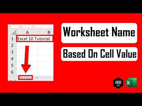 How To Change Worksheet Name Based On Cell Value Worksheets Library