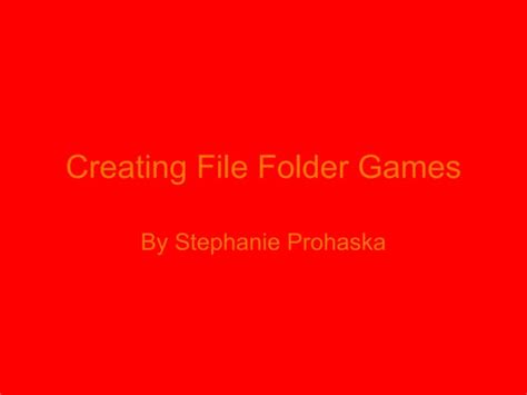 Creating File Folders Poor Example Ppt