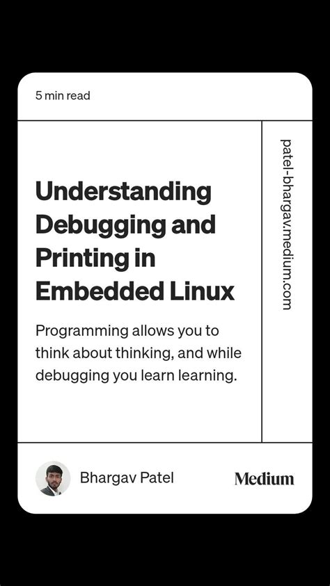 Bhargav Patel On Linkedin Embedded Debug Embeddedlinux Embeddedsystem