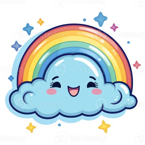 Cute Rainbow Cloud 26793080 Png