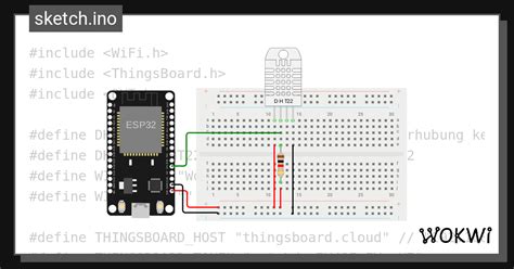 DHT Thingsboard Wokwi ESP STM Arduino Simulator