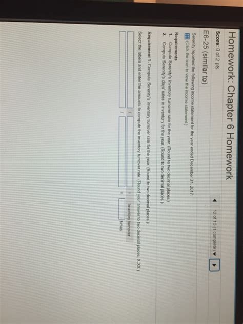 solved homework chapter 6 homework score 0 of 2 pts e6 25