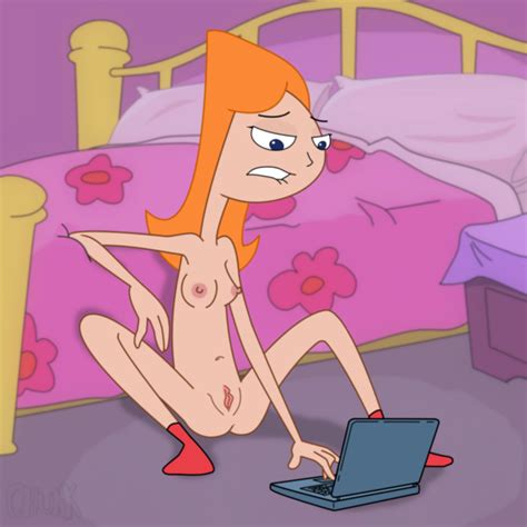 Rule 34 Bed Bedroom Beige Skin Breasts Candace Flynn Chunk Computer