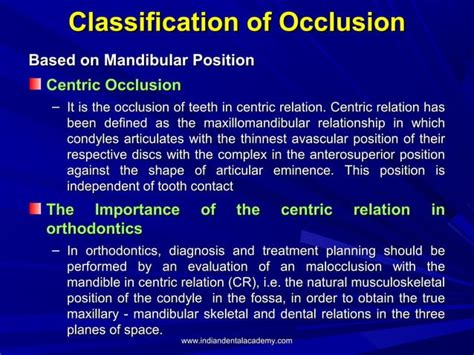 Concepts Of Occlusion PPT