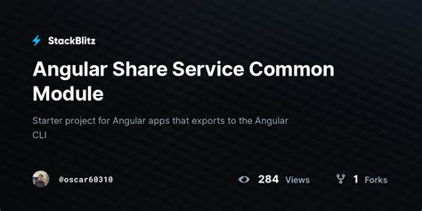 Angular Share Service Common Module Stackblitz