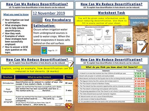 Hot Deserts Reducing Desertification Teaching Resources