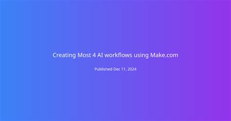 Creating Most 4 Ai Workflows Using Essa Mamdani