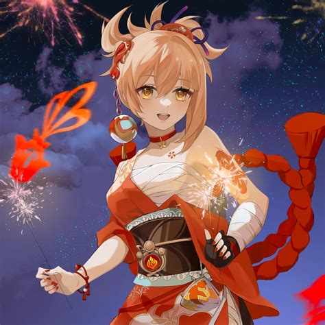 Yoimiya Genshin Impact Drawn By R R Danbooru