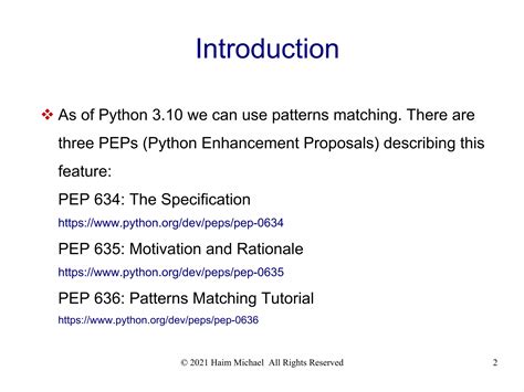 Structural Pattern Matching In Python Ppt