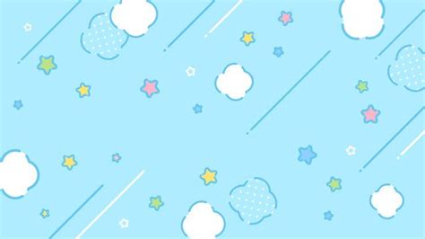 Free Vtuber Background Cute Retro Pop Pop Blue Pc Background
