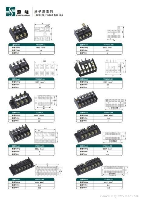 Air Conditioner Terminal Block Yf2004a 4a Yuanfeng China Manufacturer Terminal