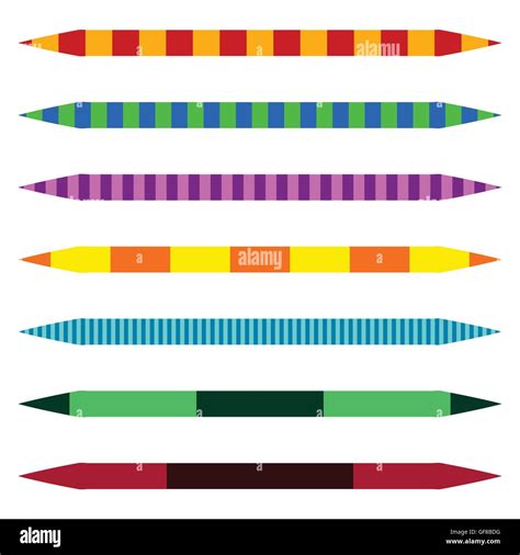 Horizontal Line Dividers Set Of Colorful Duotone Straight Line Stock Vector Art