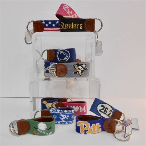 Needlepointed Key Fobs Chains