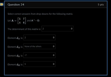 Solved Question 24select Correct Answers From Drop Downs For
