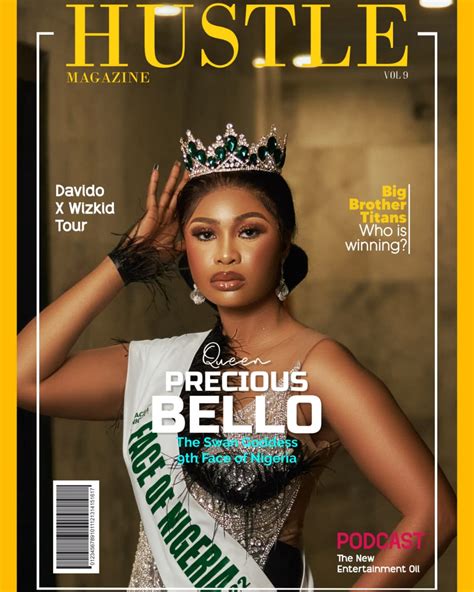 Precious Bello Beautiful Nigerian Model Covers Hustle Magazine Photos