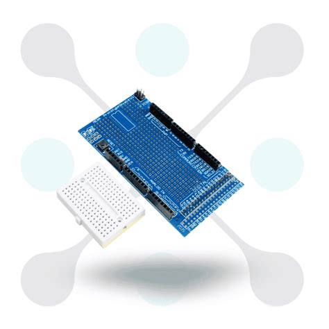 Prototype Shield V30 For Arduino Mega With Mini Breadboard