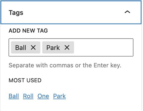Page Post Settings Sidebar Documentation