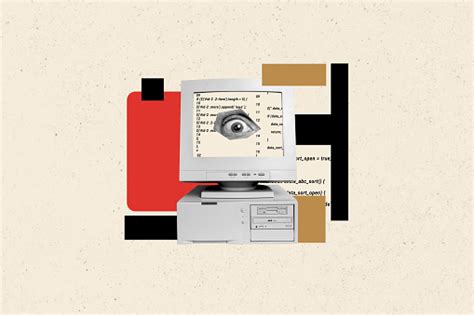 Image Collage Artwork Of Obsolete Vintage Computer Monitor Formula