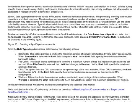 Synciq Performance Rules Dell Powerscale Synciq Architecture Configuration And