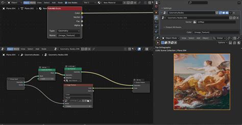 How Do I Transfer An Image Texture From Geometry Nodes Into Materials Blender Stack Exchange