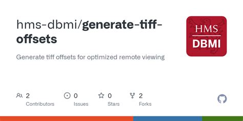 Github Hms Dbmigenerate Tiff Offsets Generate Tiff Offsets For Optimized Remote Viewing