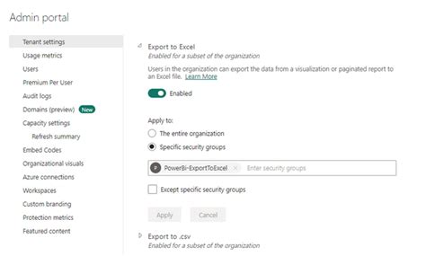 solved re disable export option for particular security