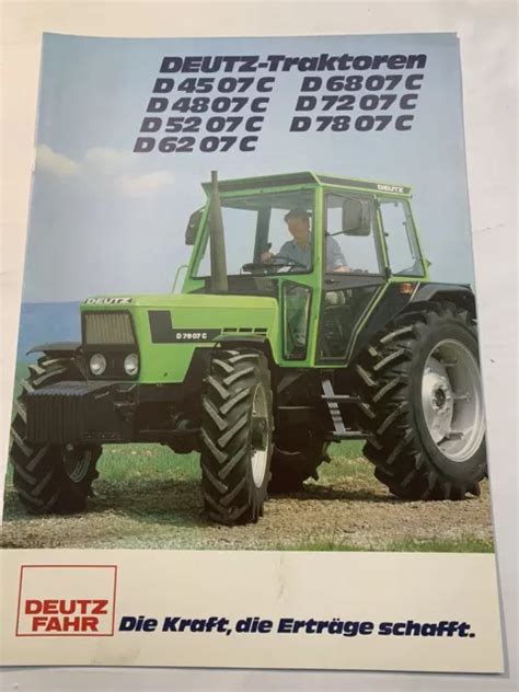 KHD DEUTZ D45 07C - D78 07C Traktor Original Prospekt EUR 25,00 ...