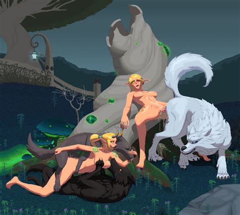 Alori And Rae With Wolf By Blackgang Hentai Foundry